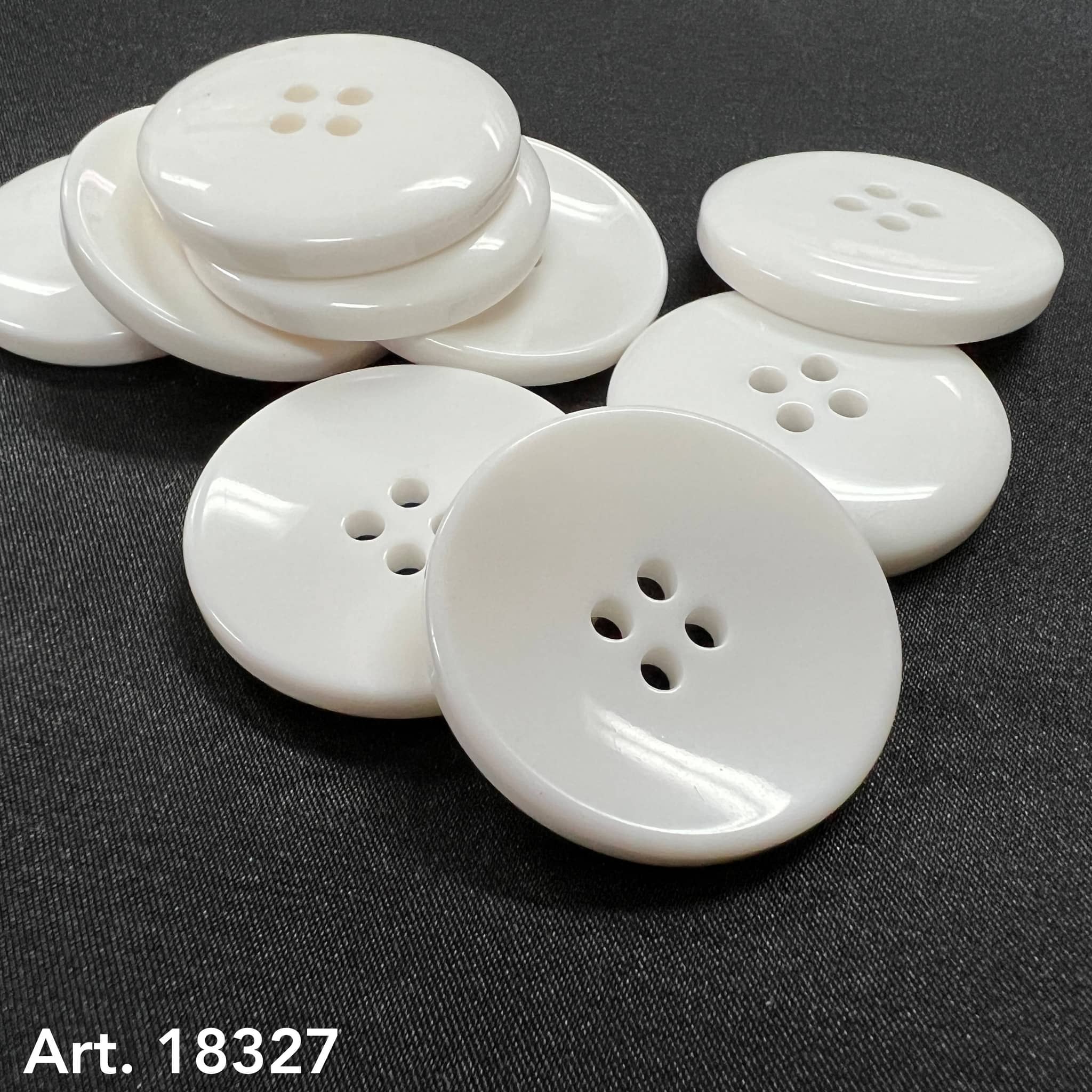 Large White Four-Hole Buttons for DIY Projects | Buttonology Inc.